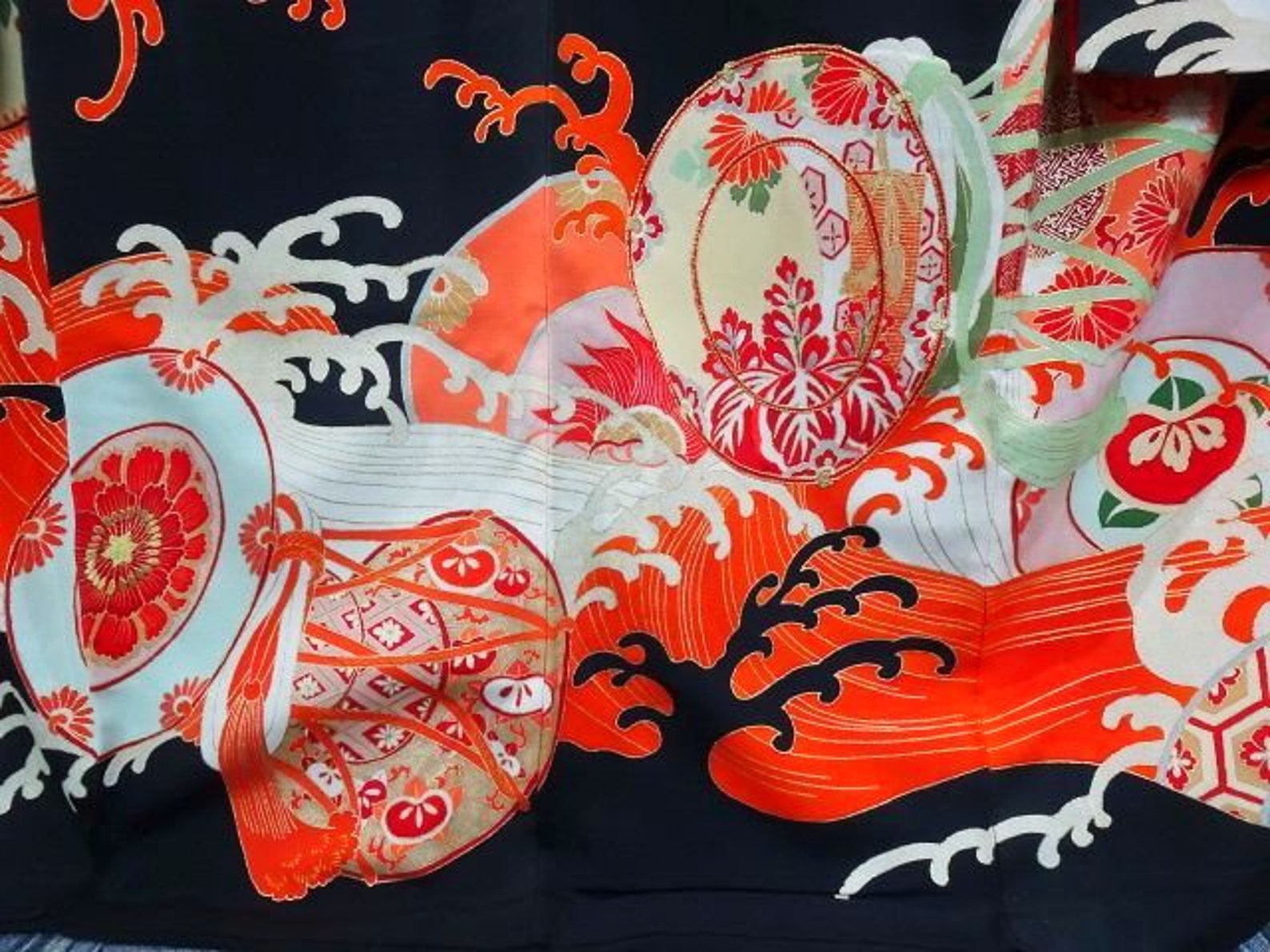 FU011 RARE Antique Furisode Kimono Hiki-furisode Kimono - Etsy