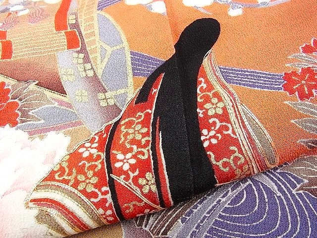 TO002, Vintage Kuro-tomesode, Kimono Length 157cm, Juni-hitoe, Black ...