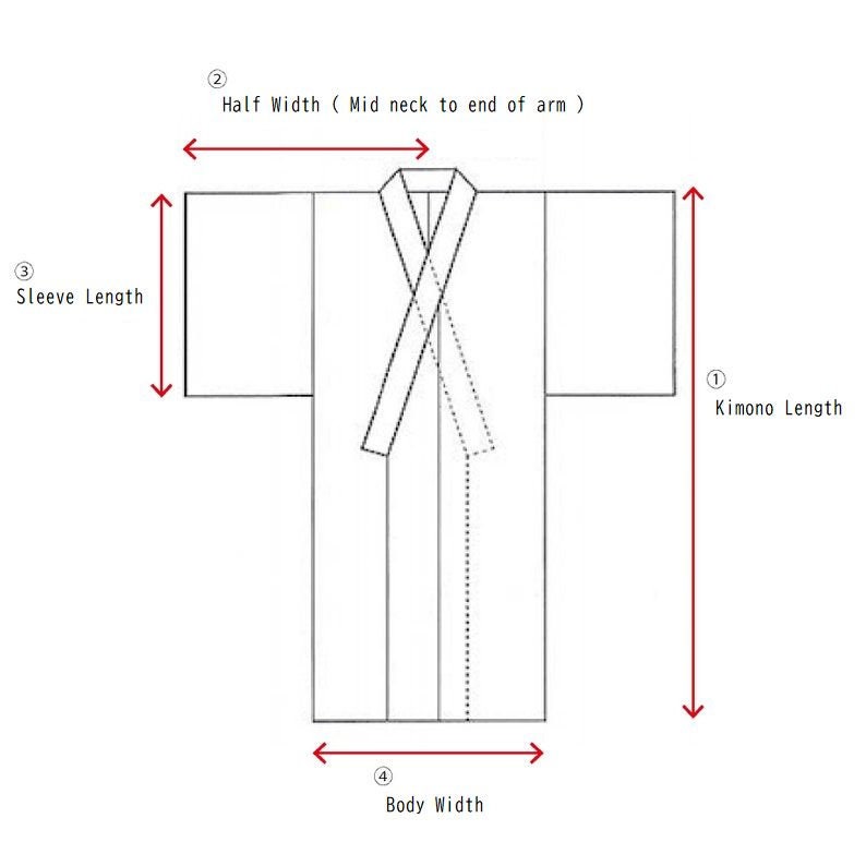 JU003, Vintage Naga-juban for Furisode Kimono, Sode-muso, Underwear ...