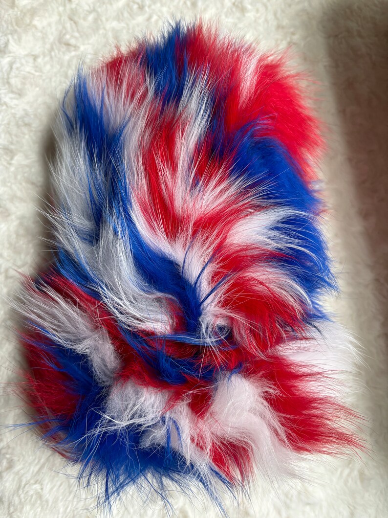 Red, White and Blue Stretch Headband Fur - Etsy