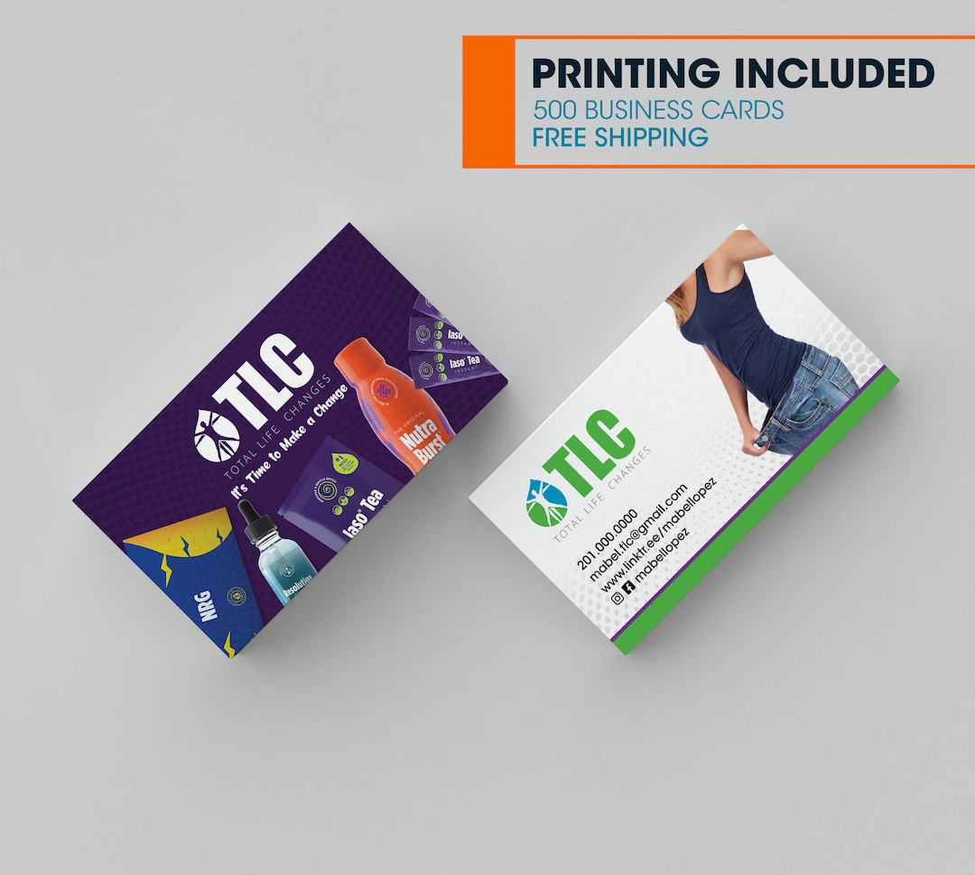 TLC Business Cards 500 Printed Business Cards Personalized Calling Card ...