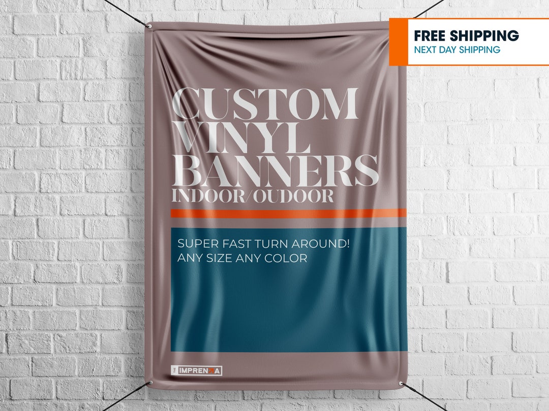 Custom Printed Banner With Grommets and Hem, Vinyl Banner, Large Banner ...