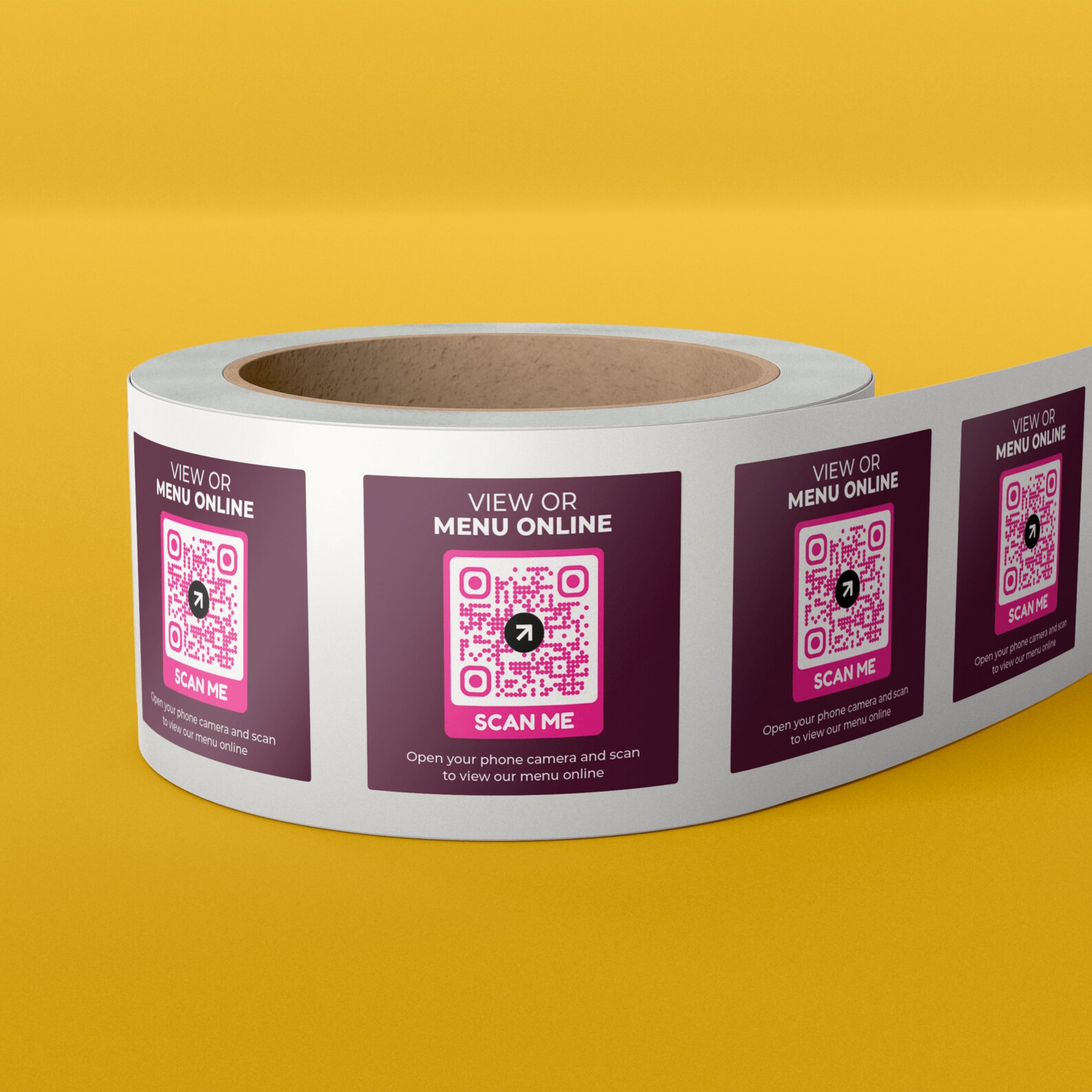 QR Code Scan Sticker QR Menu for Restaurants Custom QR Code - Etsy