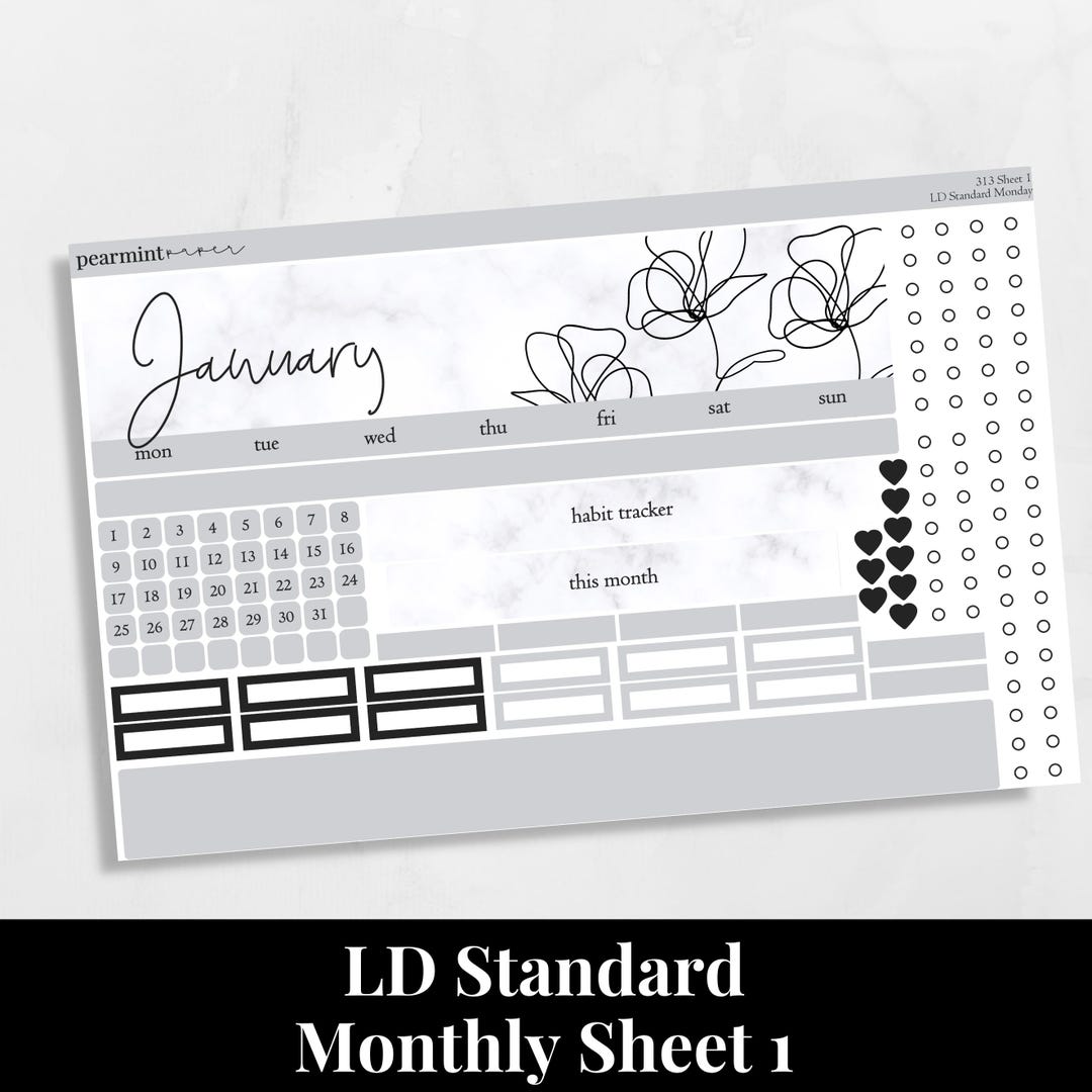 313 LD STANDARD, January Monthly Kit, Weekly Kits, 313 BW Minimal ...