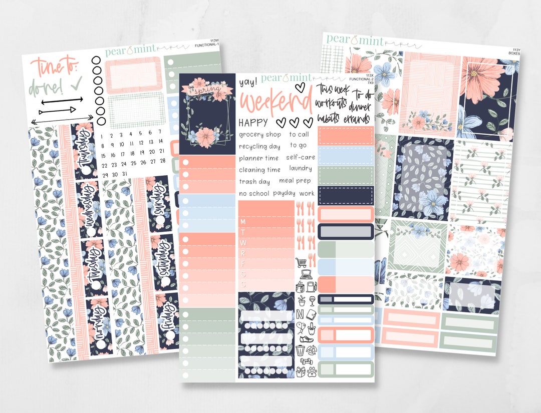 113 Weekly Kit, Makselife, Live Rich Planner, Erin Condren, Planner ...