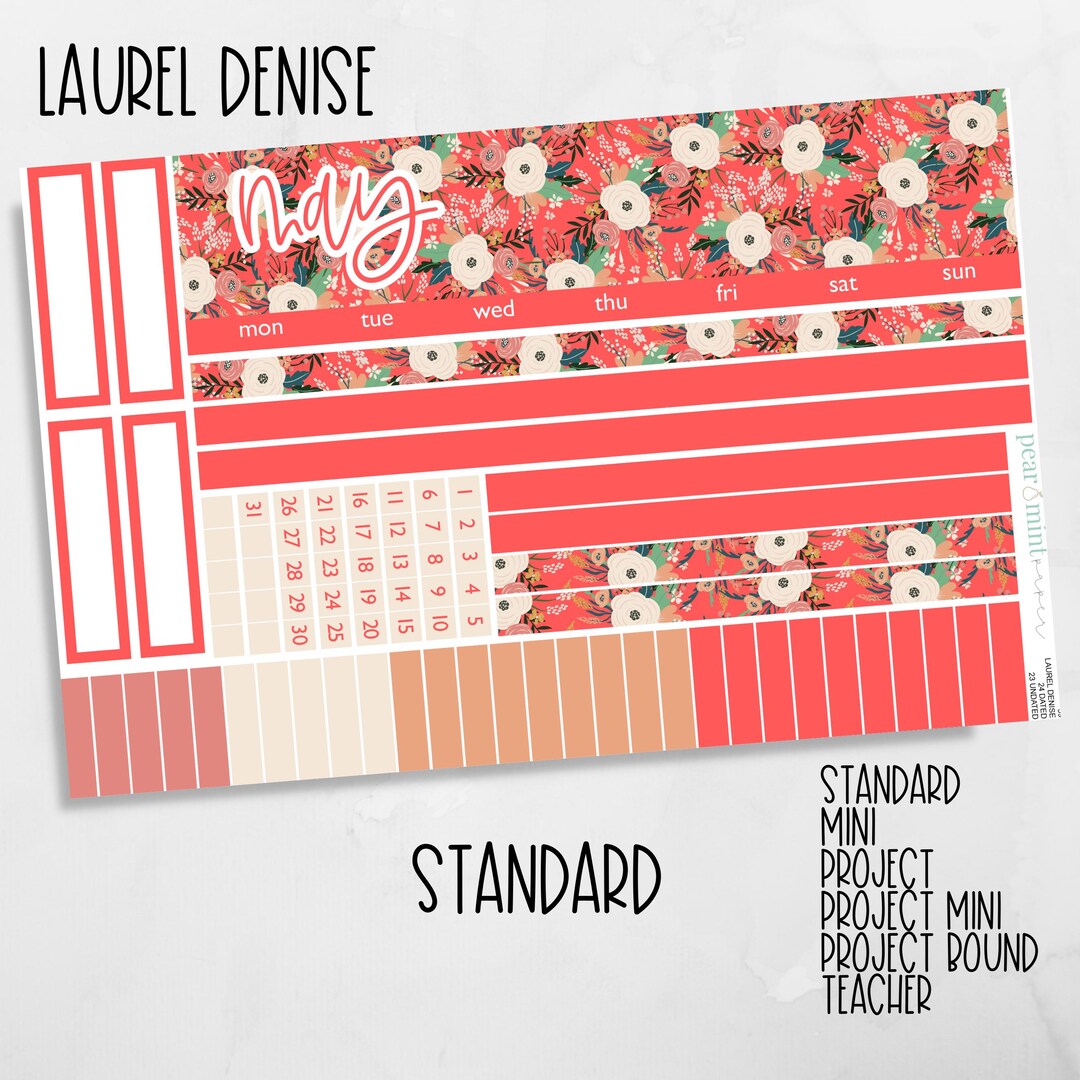 59 LAUREL DENISE Planner Stickers, Planner Kit, LD Sticker Kit, May ...