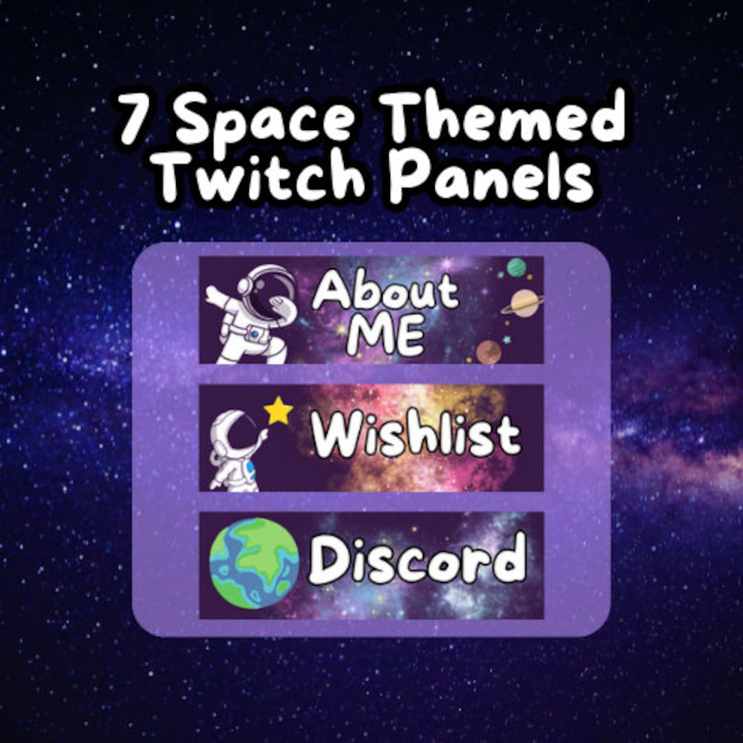 Space Themed Twitch Panels - Etsy