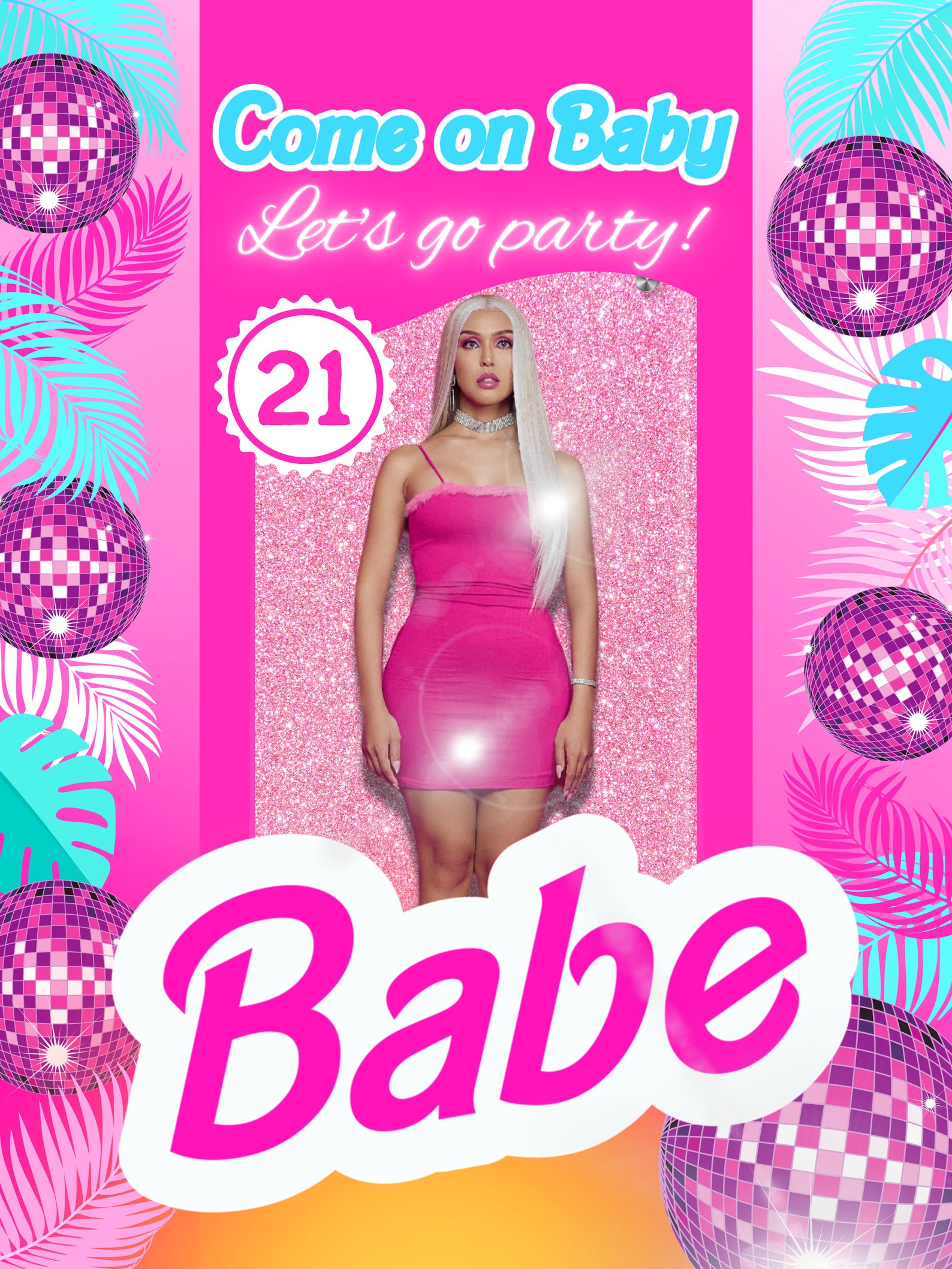 Barbie Inspired Theme Welcome Party Sign Digital 18x24 Inches - Etsy