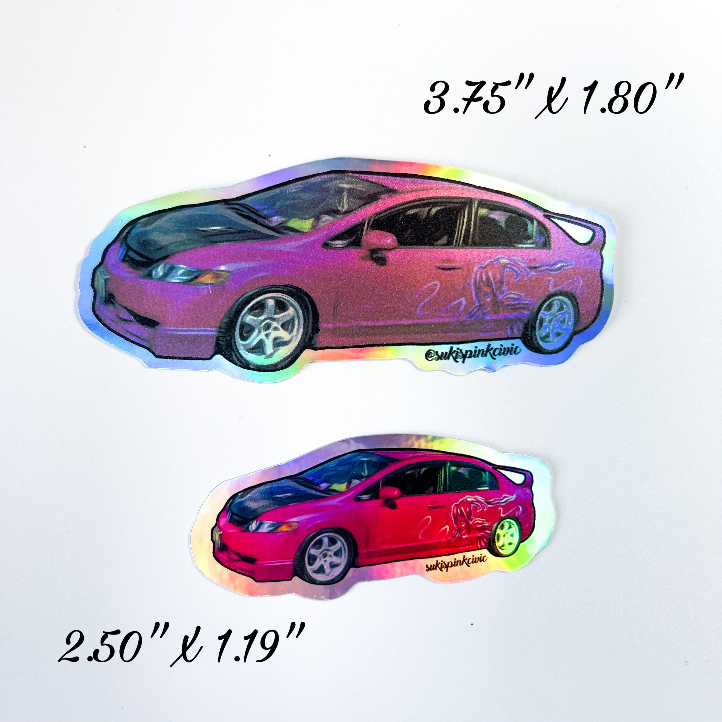 Suki’s Pink Civic Sticker Decal - Etsy