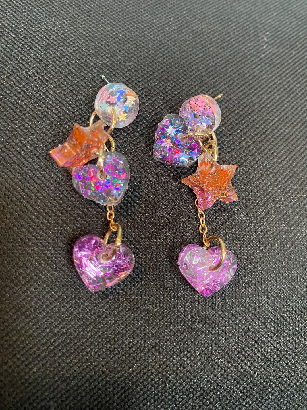 Handmade Dangle Sparkle Earrings - Etsy