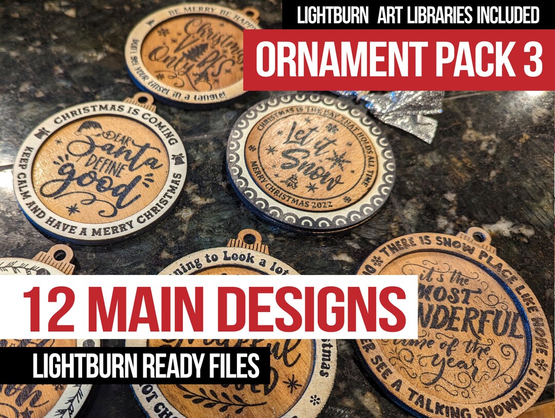 ORNAMENT PACK 3 - LIGHTBURN Ready Files for You Laser Cutter - (graphic ...