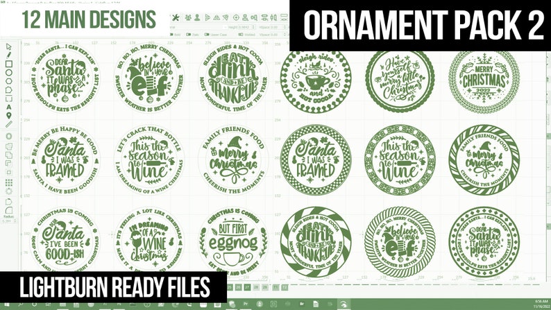 ORNAMENT PACK 2 - LIGHTBURN Ready Files for You Laser Cutter - (graphic ...