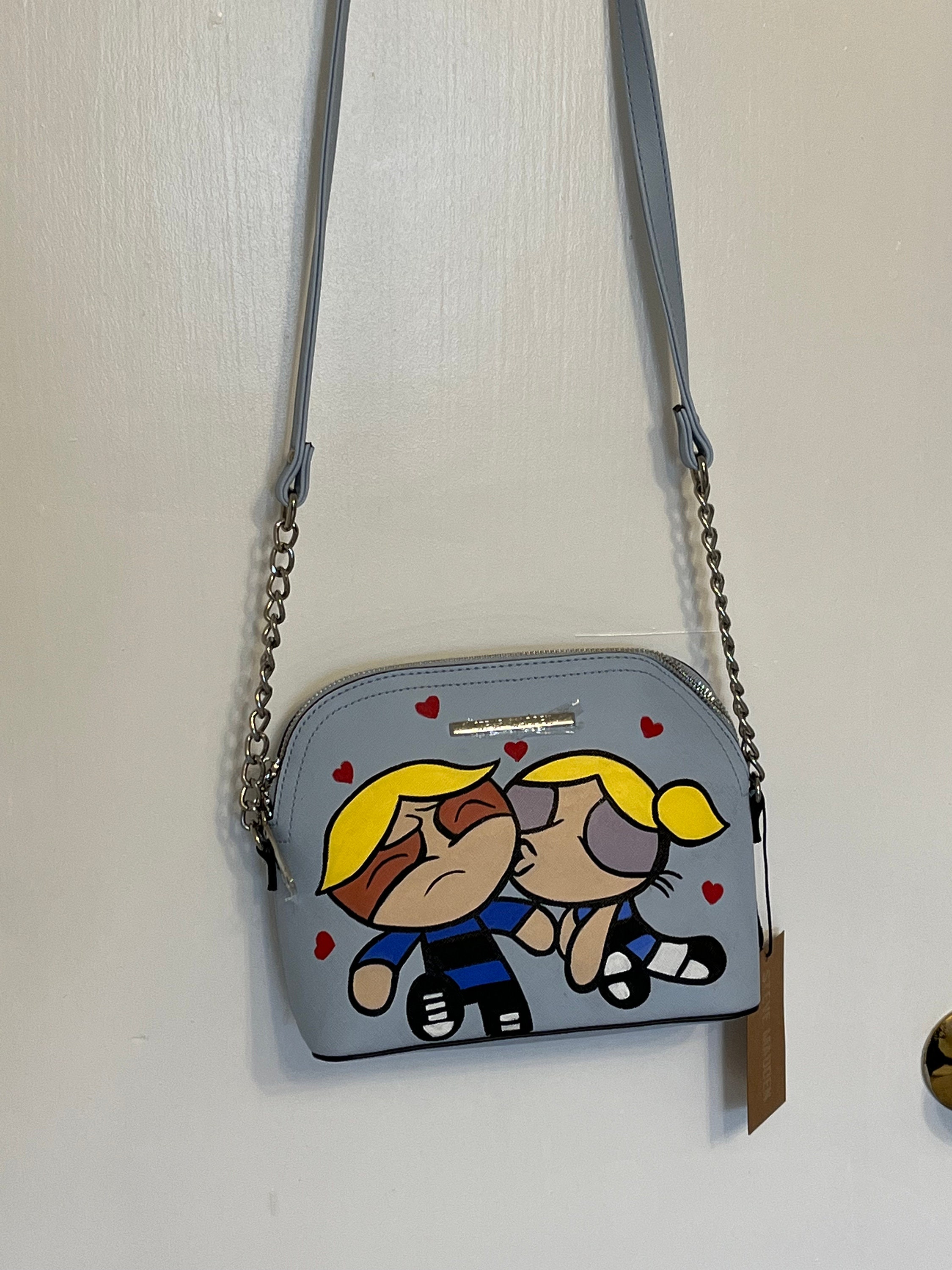 Powerpuff Girls Bubbles Heart Purse hand Painted - Etsy