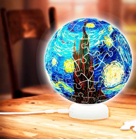 60 Piece Plastic Jigsaw Puzzle Sphere Light: Globe 3D | Etsy