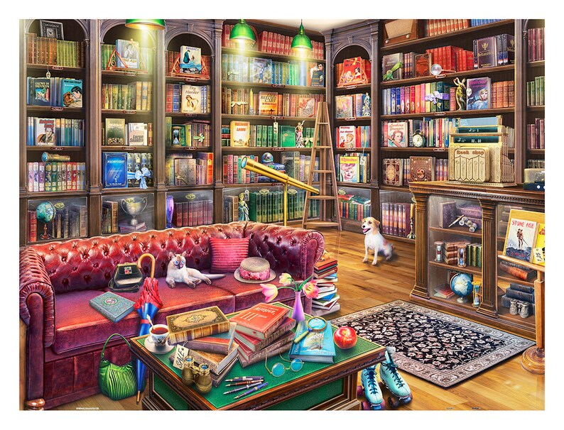 1200 Piece Plastic Jigsaw Puzzle for Adult: Ye Olde Bookshop | Etsy