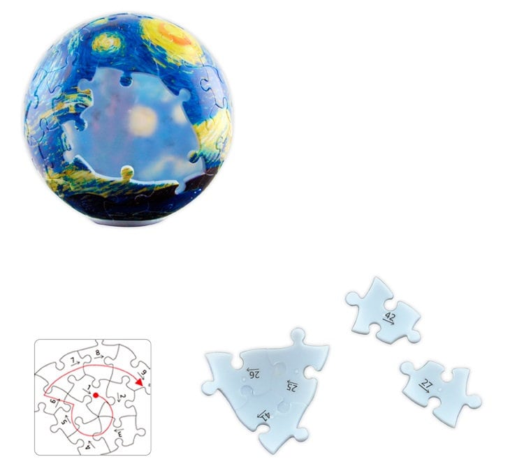 60 Piece Plastic Jigsaw Puzzle Sphere Light: Globe 3D | Etsy