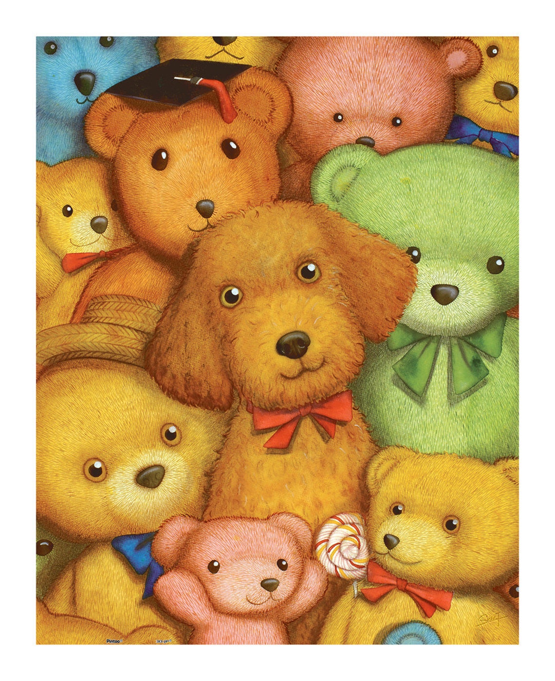 500 Piece Plastic Jigsaw Puzzle for Adults: Poodle and Teddy Bears ...