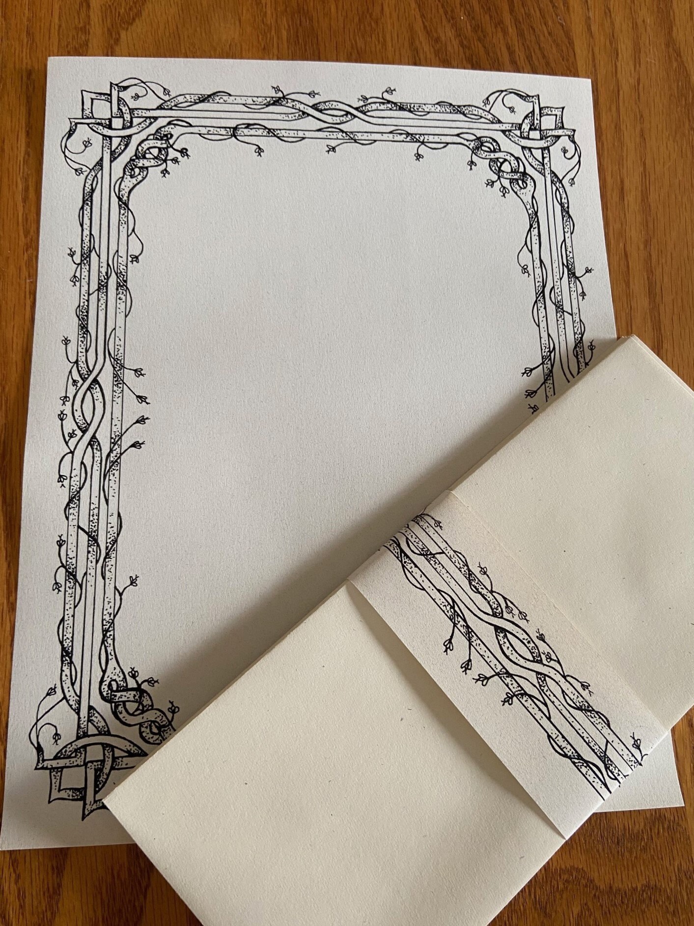 Art Nouveau Writing Paper Letter-sized Stationery Set With Envelopes - Etsy