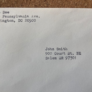 Custom Typewritten Letter, Poem, Message, Etc (half-letter Sized ...