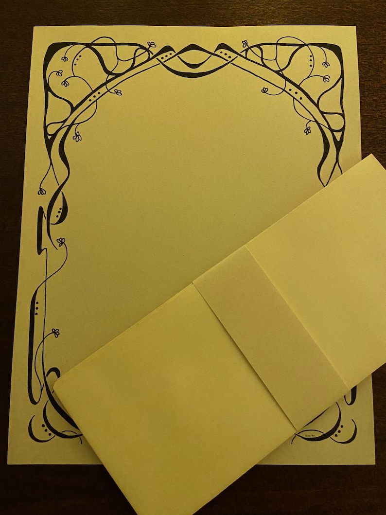 Art Nouveau Arch Writing Paper | Letter-sized Stationery Set With ...