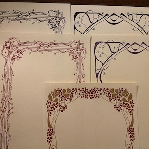 Variety Pack! Small Assorted Art Nouveau Stationery Set With Envelopes ...