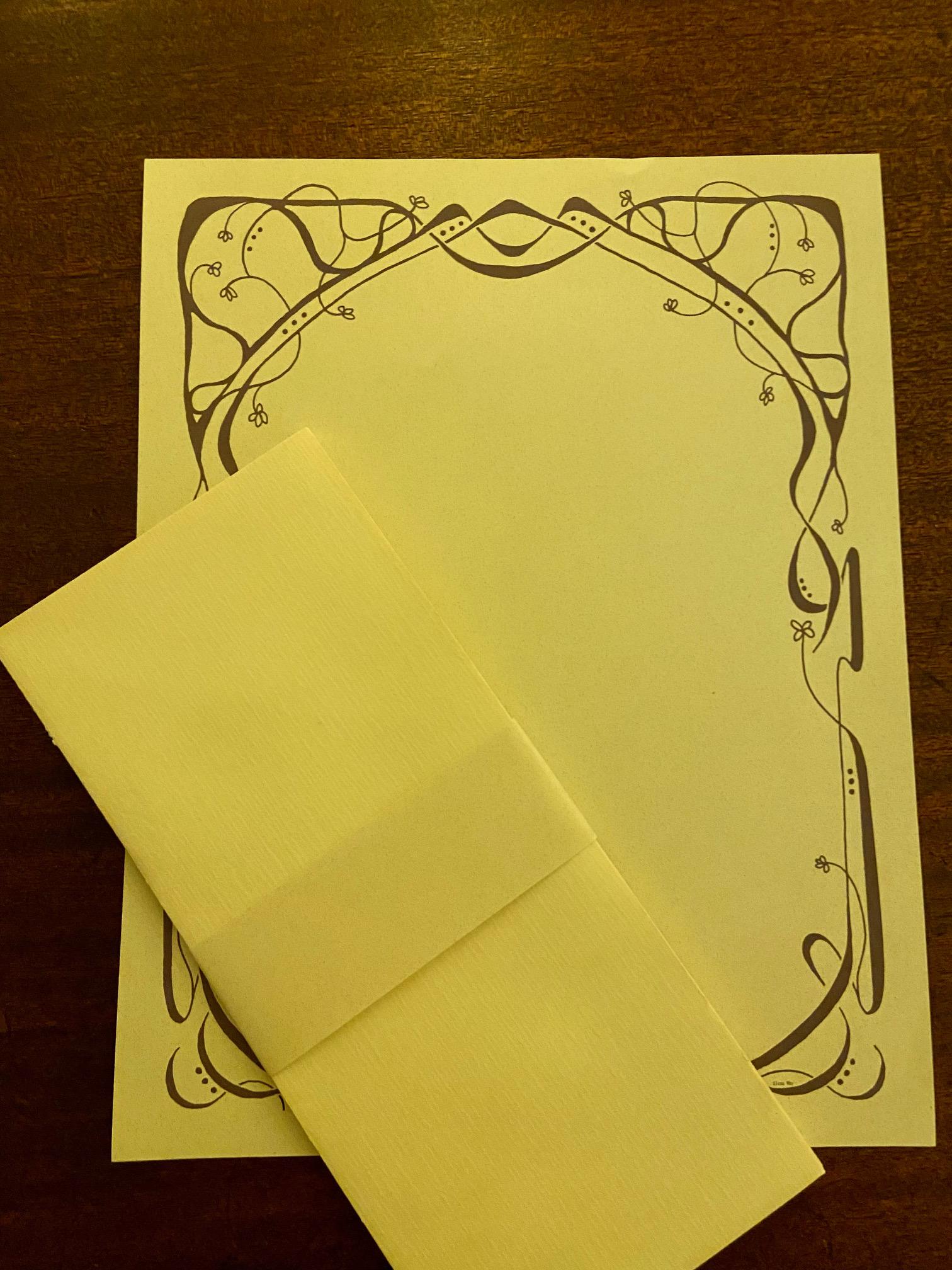 Art Nouveau Arch Writing Paper | Letter-sized Stationery Set With ...