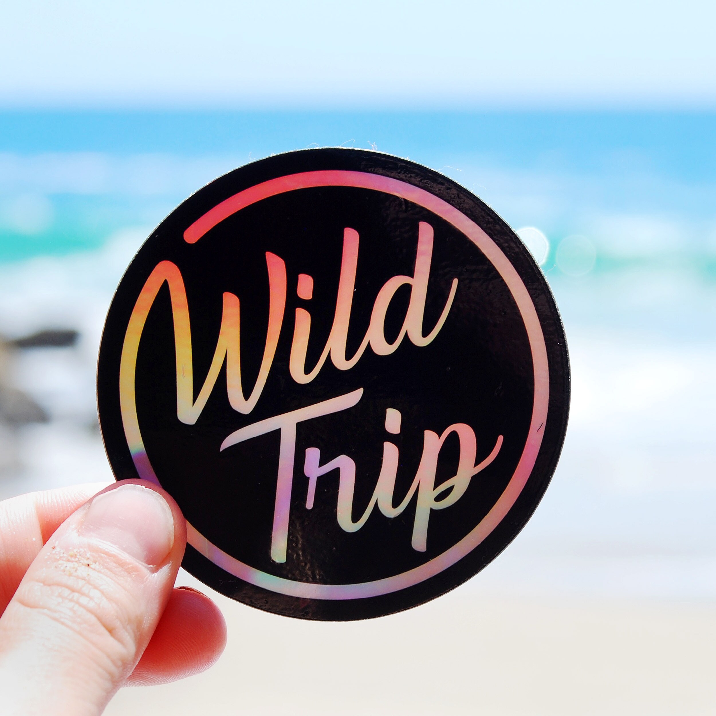 Holographic Logo Sticker - Etsy