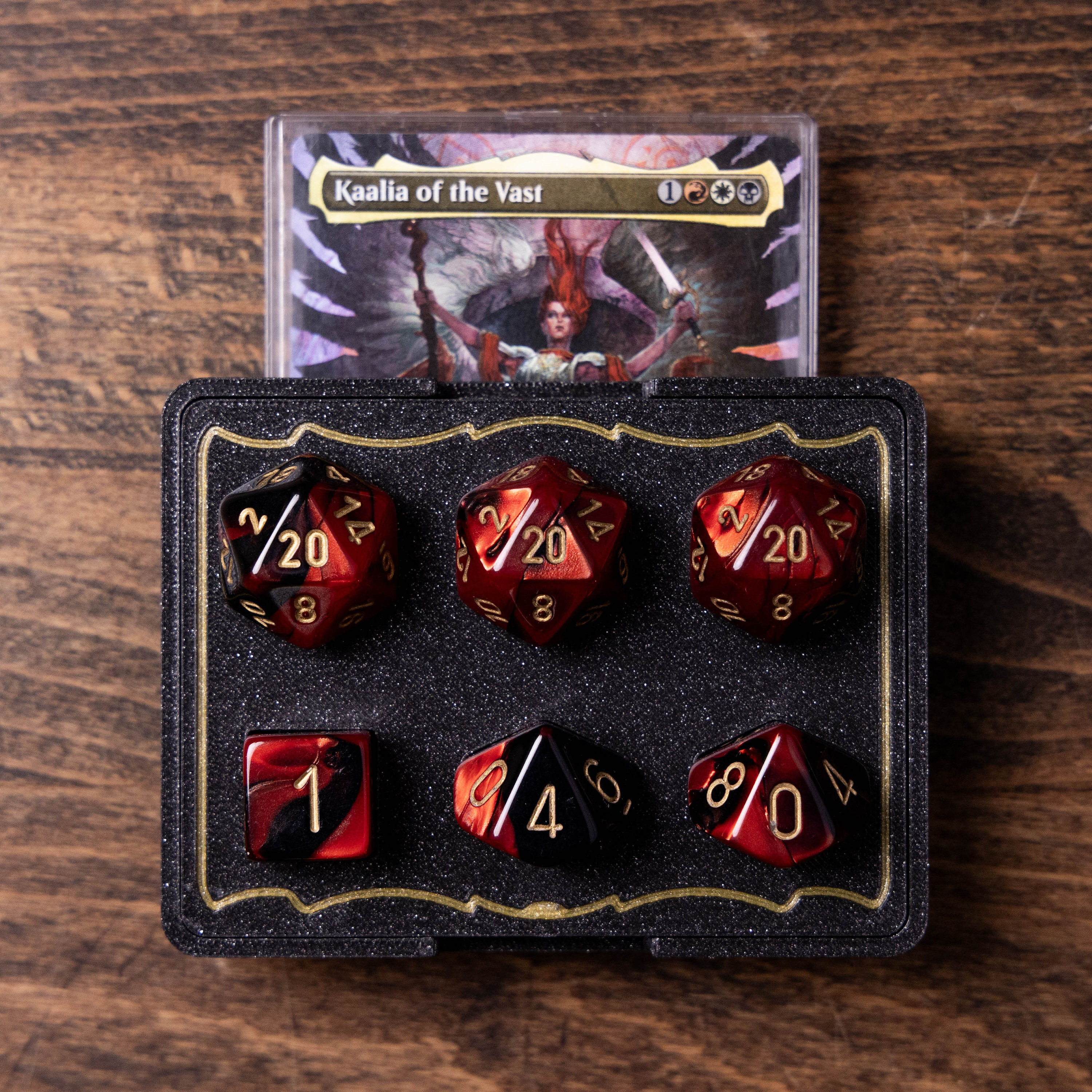 Commander Life Counter Box / Tray for Kaalia of the Vast MTG (red/black ...