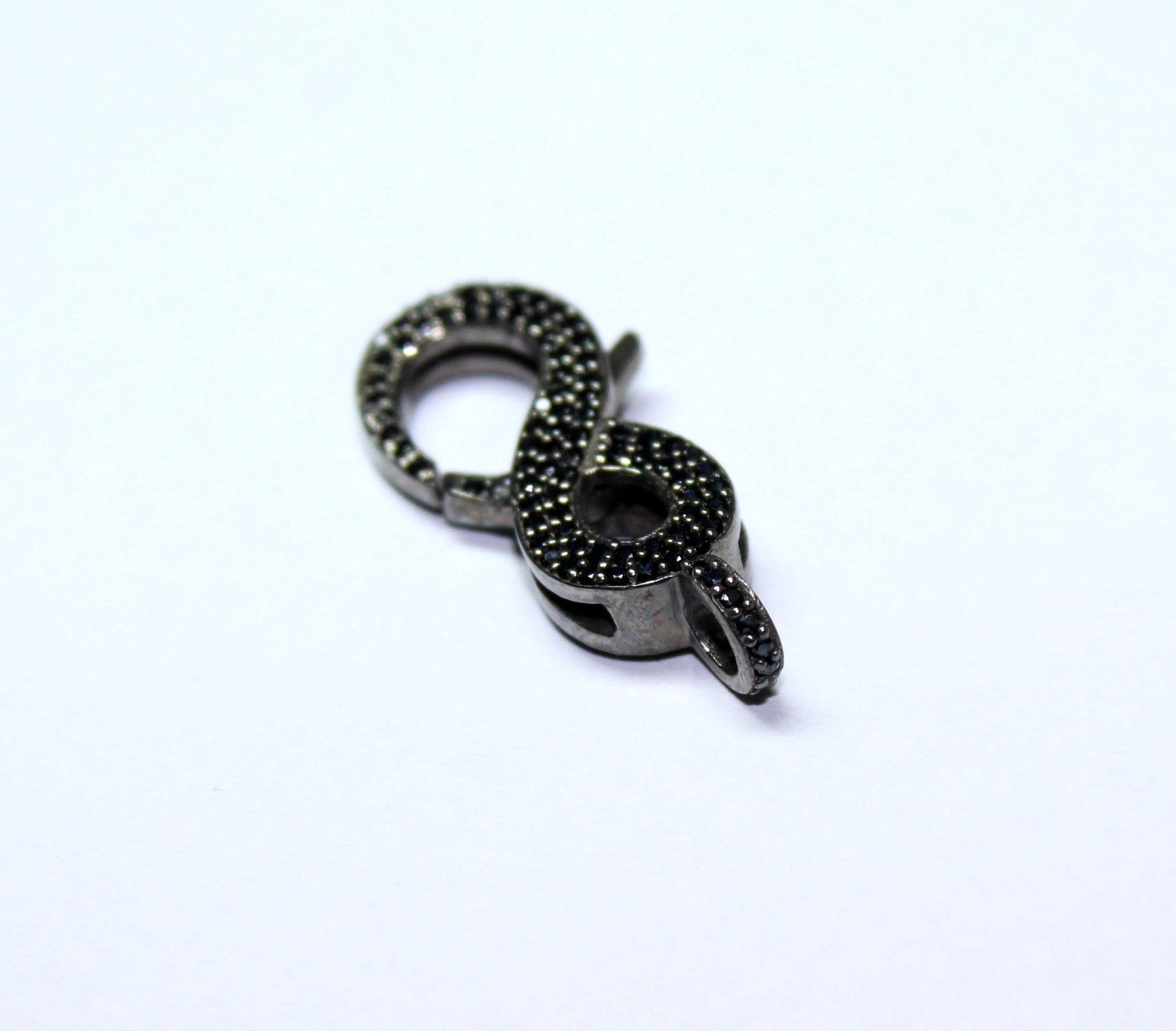 Pave Black Spinal Lobster Lock Claspboth Side Spinal925 - Etsy
