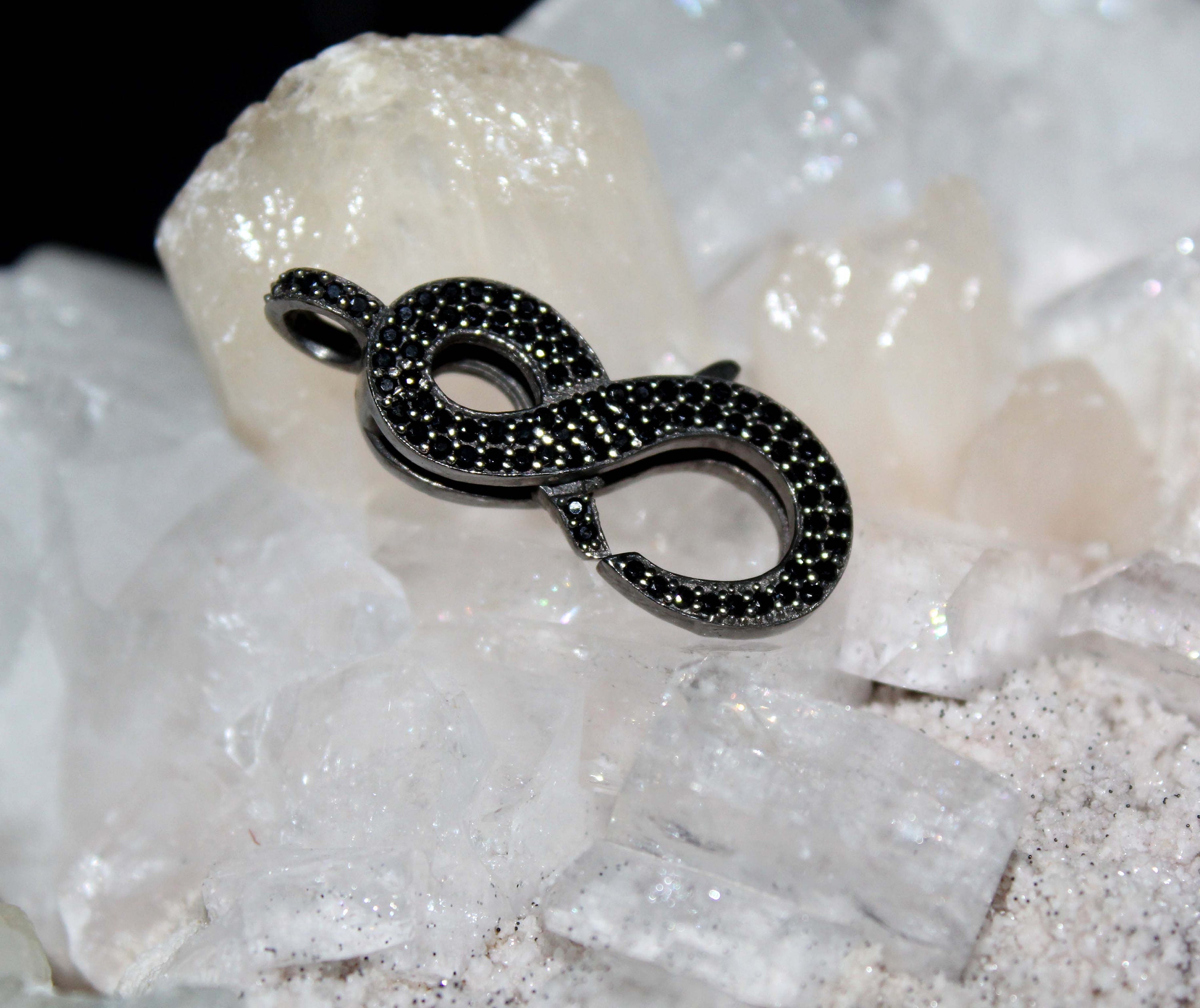Pave Black Spinal Lobster Lock Claspboth Side Spinal925 - Etsy