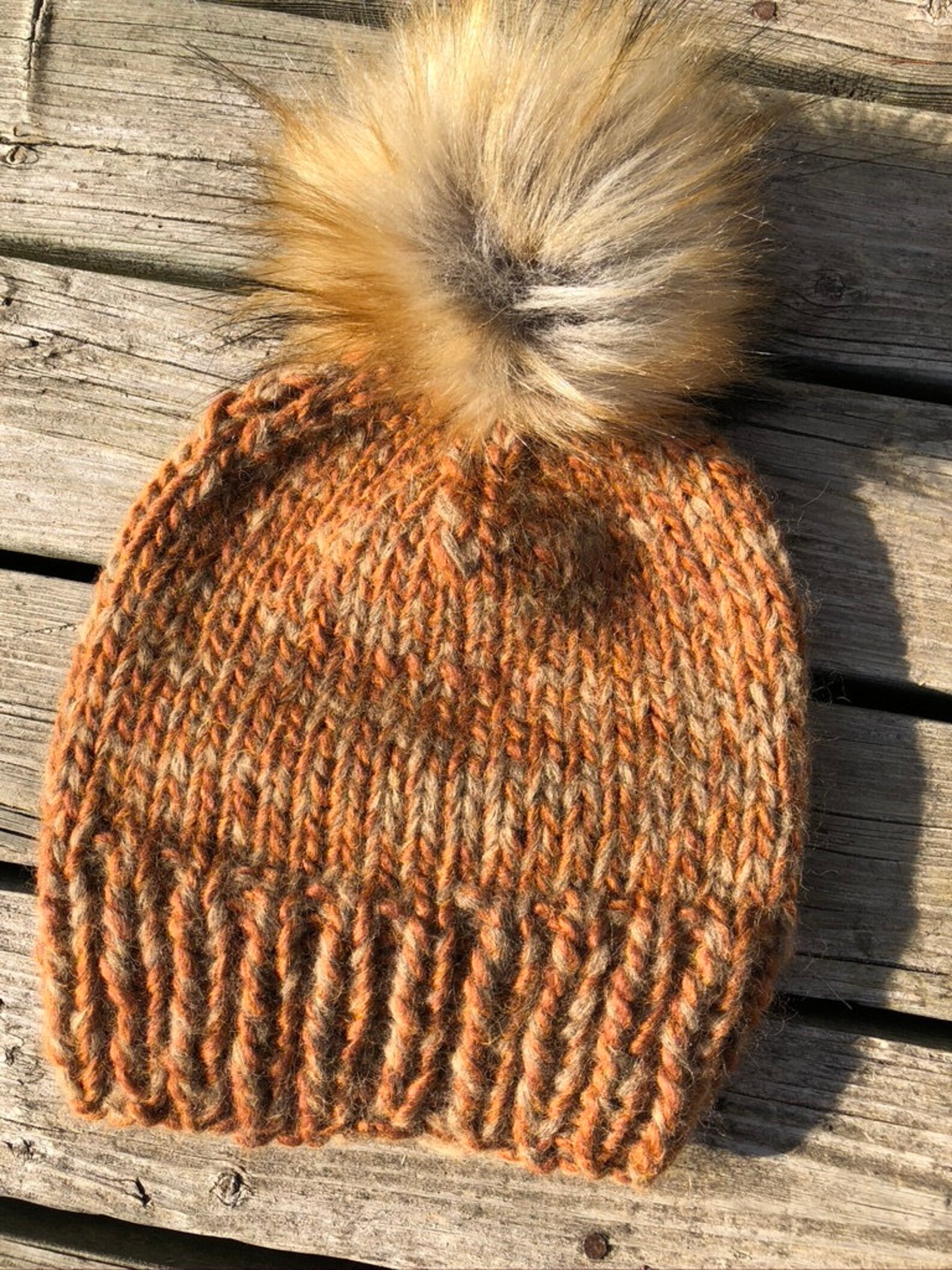 Super Soft Grey Brown Toque With Fluffy Pom Pom removable - Etsy