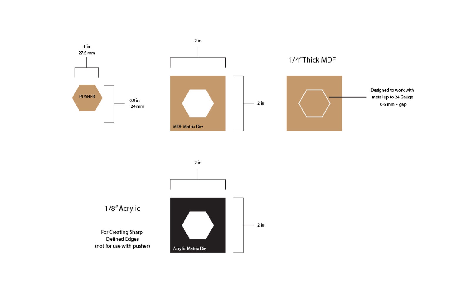 Hexagon Shaped Matrix Die Set | Etsy