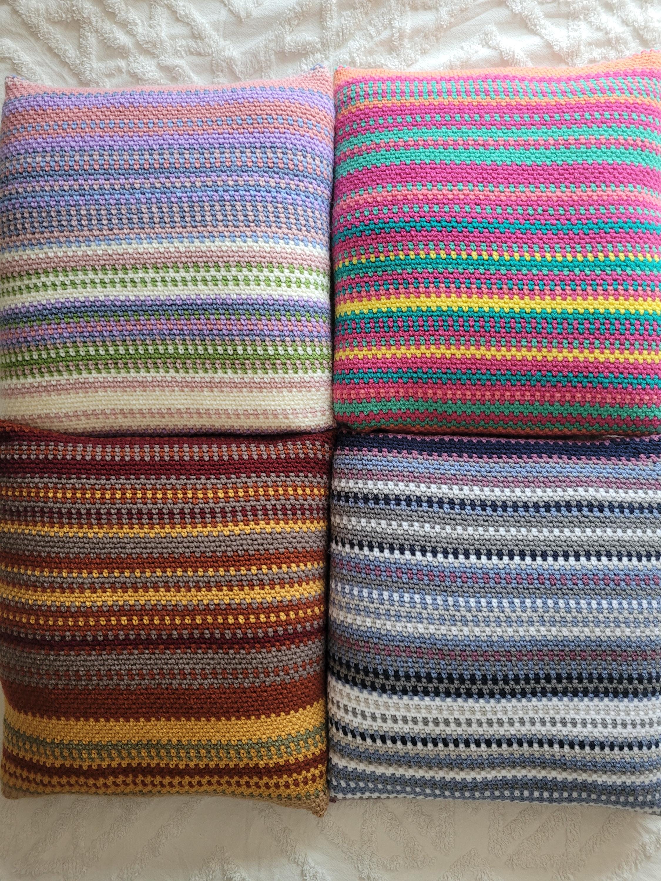 PATTERN: Four Seasons Temperature Pillows I Crochet Temperature Pillow ...