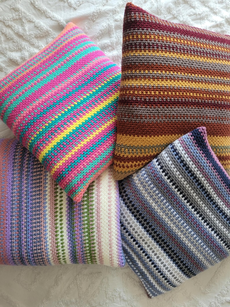 PATTERN: Four Seasons Temperature Pillows I Crochet Temperature Pillow ...