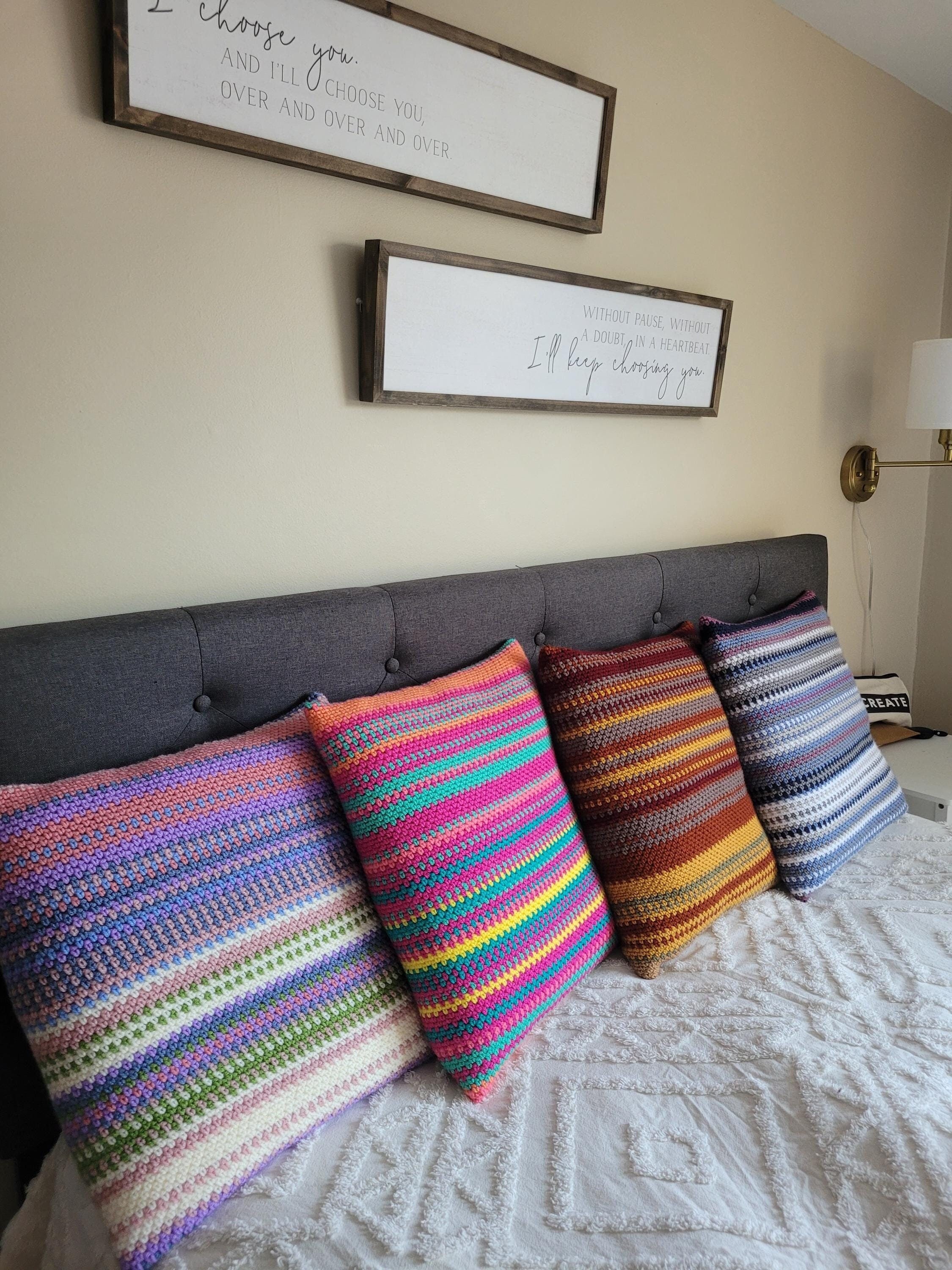 PATTERN: Four Seasons Temperature Pillows I Crochet Temperature Pillow ...
