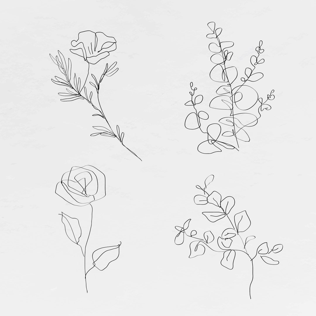 Handmade Flower Vector Set Easy to Use for Any DIY Design Projects - Etsy