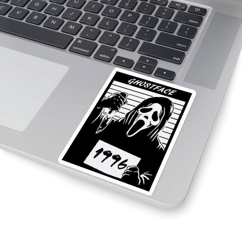 Ghost Face Mugshot Spooky Sticker for Horror Fans Kiss-cut Stickers - Etsy