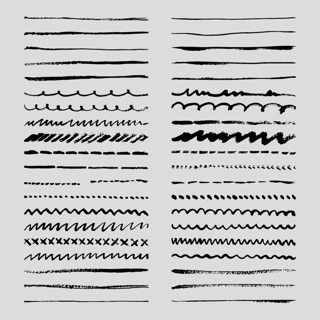 Handmade Brush Stroke Vector Set - Easy to Use for Any DIY Design ...