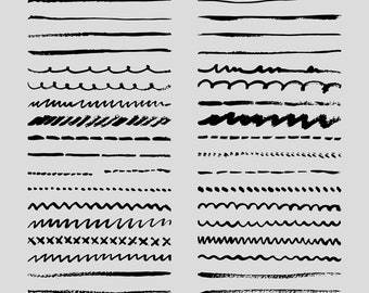 Handmade Brush Stroke Vector Set - Easy to Use for Any DIY Design ...