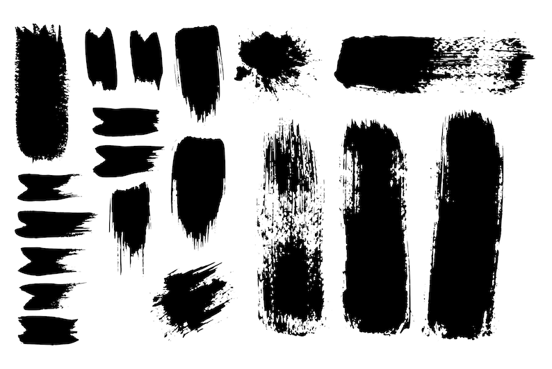 Handmade Brush Stroke Vector Set - Easy to Use for Any DIY Design ...