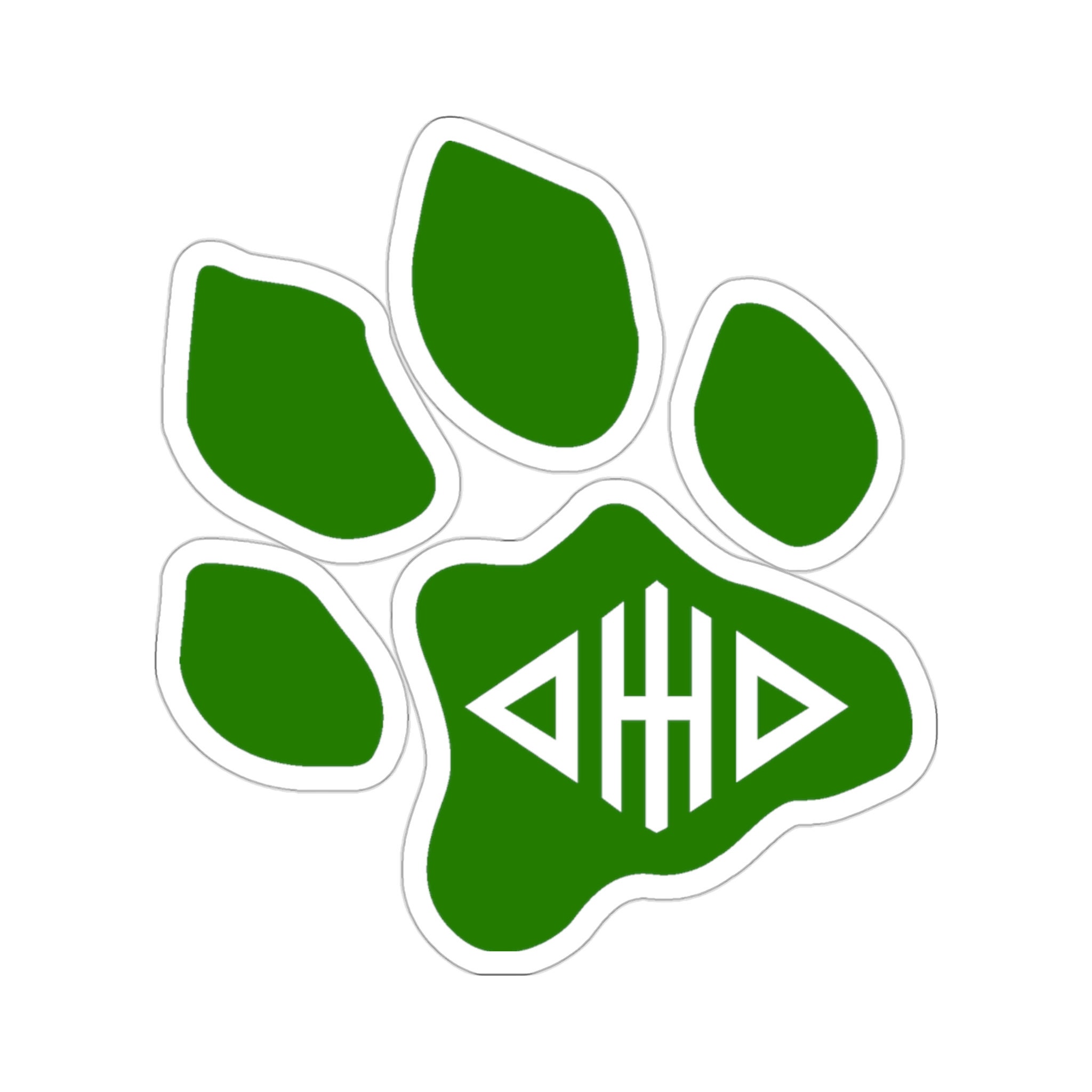 Ohio University Bobcat Paw Print Sticker Show Your Green & - Etsy