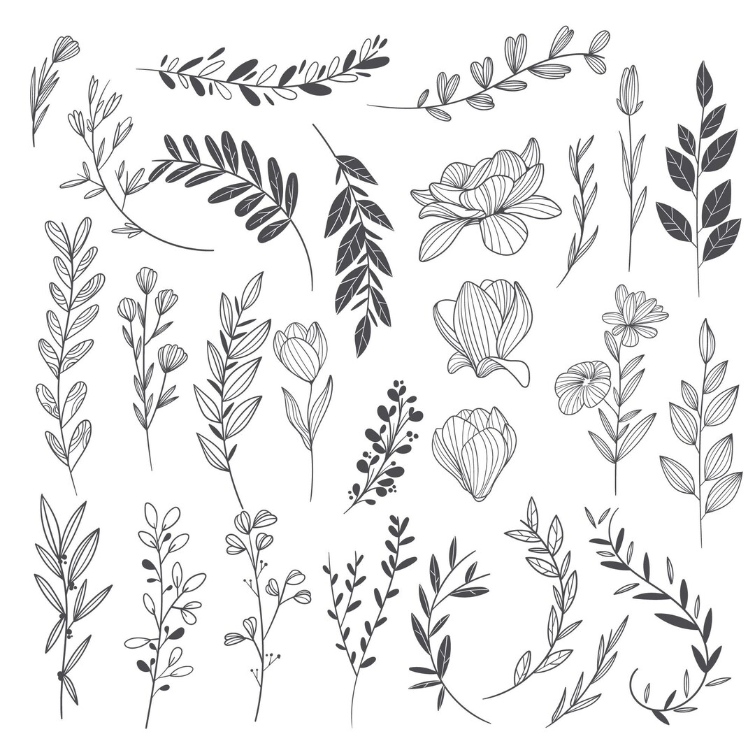 Handmade Flower Vector Set - Easy to Use for Any DIY Design Projects - Etsy