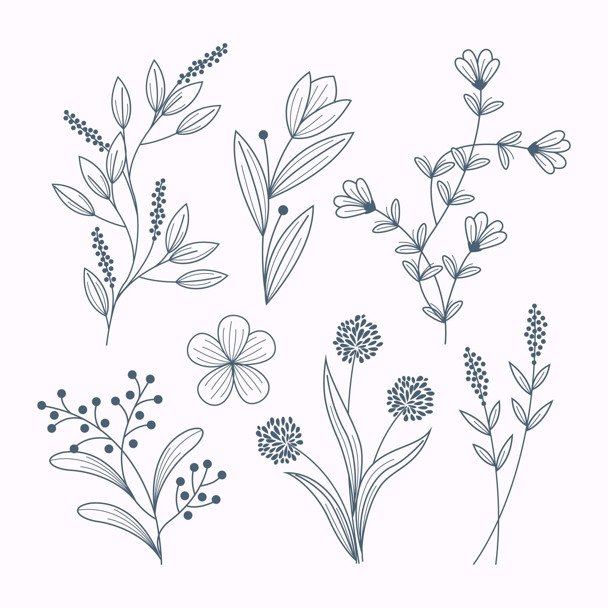 Handmade Flower Vector Set - Easy to Use for Any DIY Design Projects - Etsy
