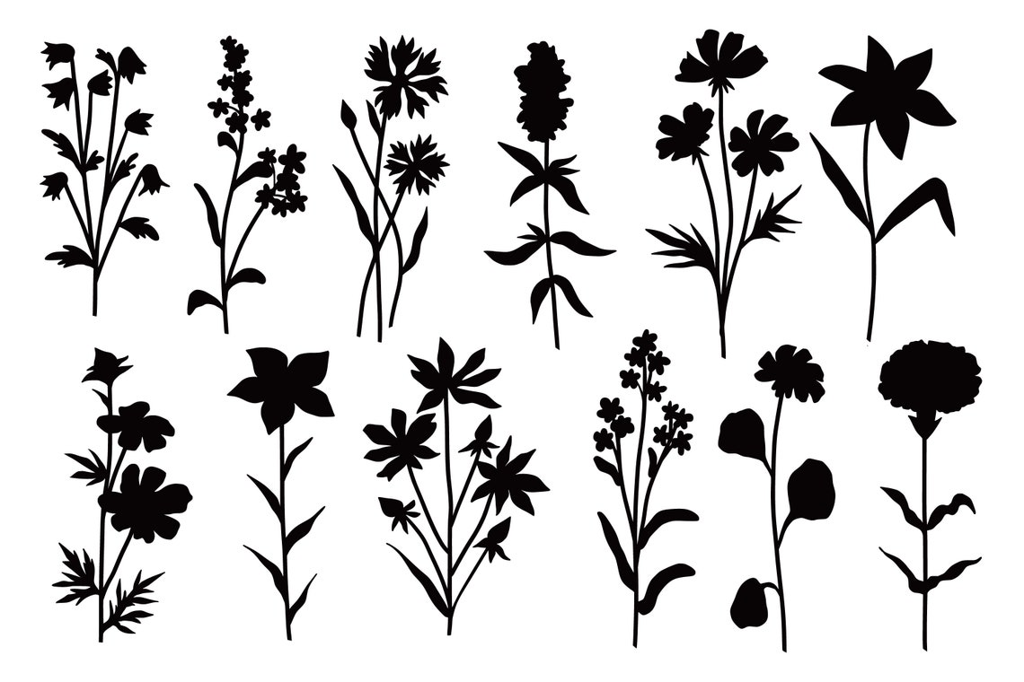 Handmade Flower Vector Set Easy to Use for Any DIY Design Projects - Etsy