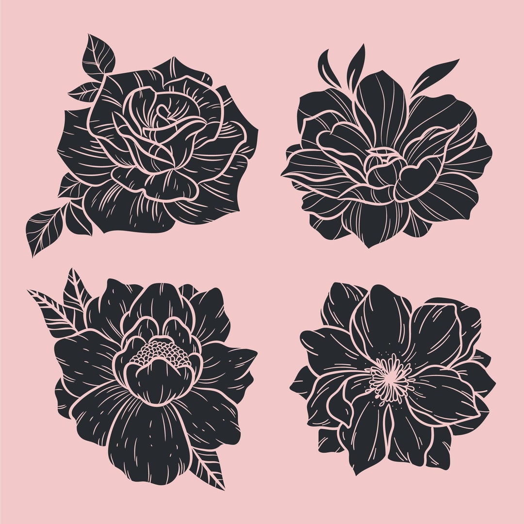 Handmade Flower Vector Set - Easy to Use for Any DIY Design Projects - Etsy