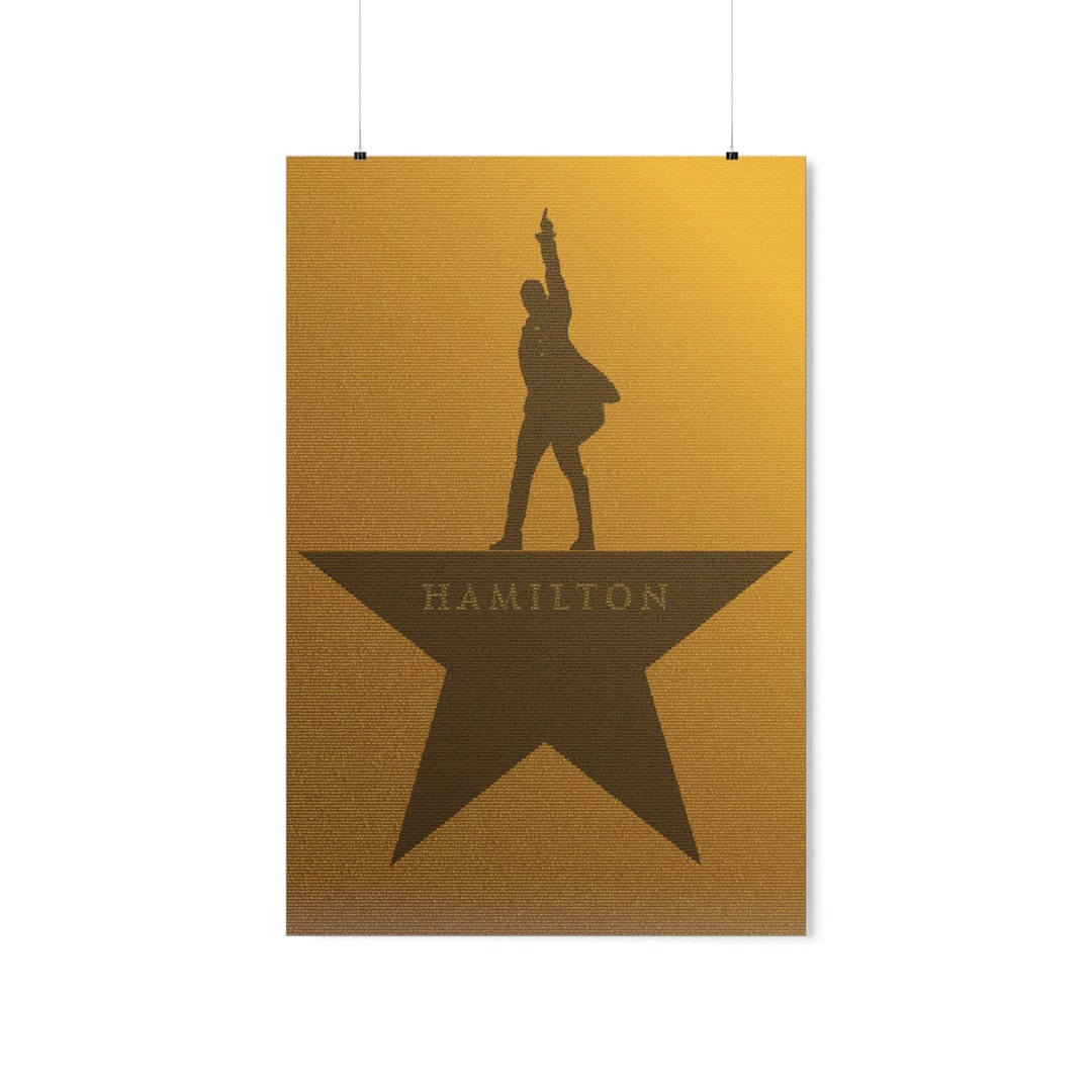 Hamilton Scripted: A Typographic Poster of the Iconic Musical - Etsy