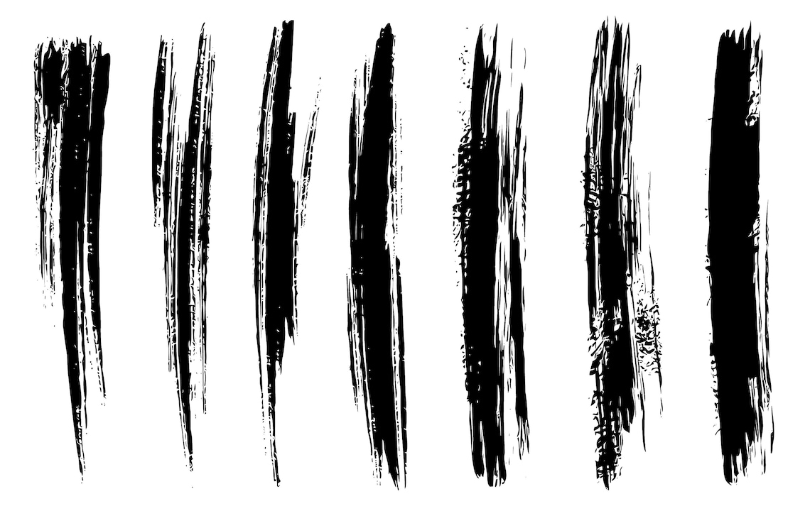 Handmade Brush Stroke Vector Set Easy to Use for Any DIY Design ...