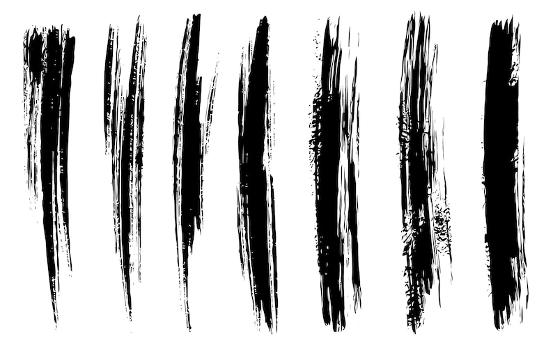 Handmade Brush Stroke Vector Set Easy to Use for Any DIY Design ...