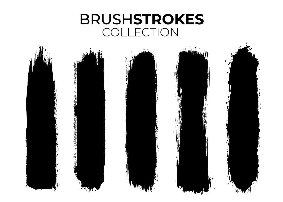 Handmade Brush Stroke Vector Set Easy to Use for Any DIY Design ...