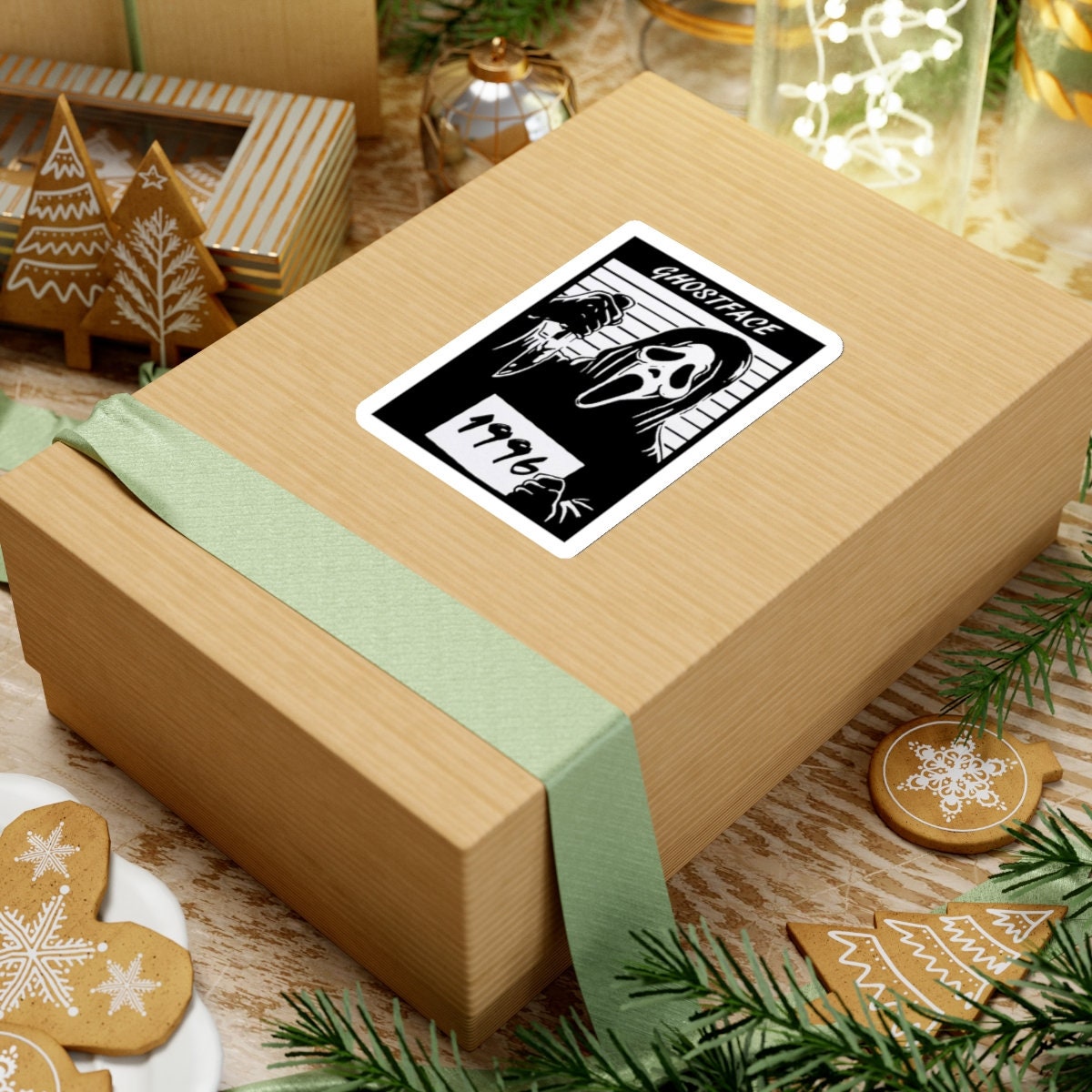 Ghost Face Mugshot Spooky Sticker for Horror Fans Kiss-cut Stickers - Etsy